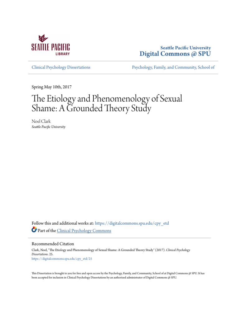 The Etiology and Phenomenology of Sexual Shame - A Grounded Theory | PDF | Shame | Emotions