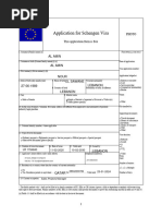 Portugal Schengen Visa Application Form | PDF | Travel Visa | Debit Card