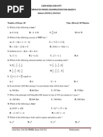 Grade 8 Mathematics Model Exam | PDF | Mathematics