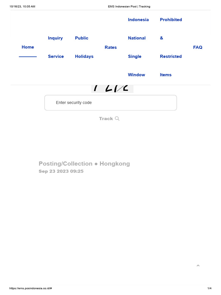 EMS Indonesian Post - Tracking | PDF