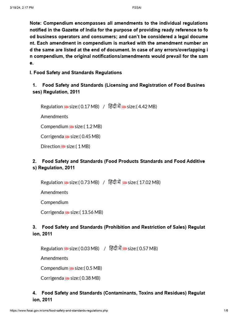 Food Safety and Standard Rules | Download Free PDF | Nutrition | Diet ...