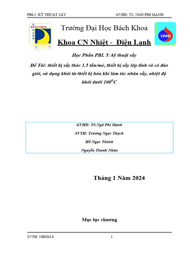 Thuyết minh PBL5 KTS Chương 1-2-3 | PDF