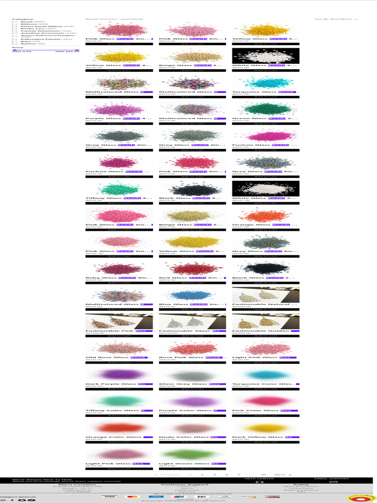 Glass Beads - Ribbons - Ae | PDF | Bead | Color