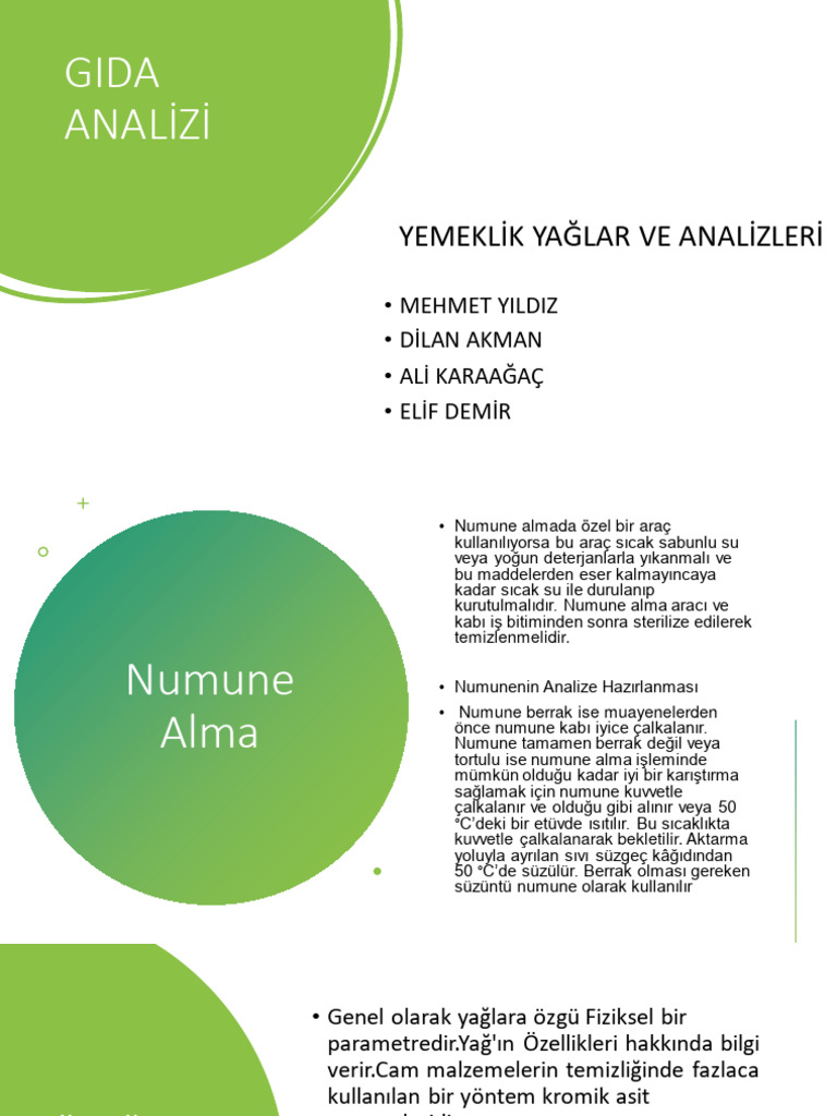 Gida Anali̇zi̇ | PDF