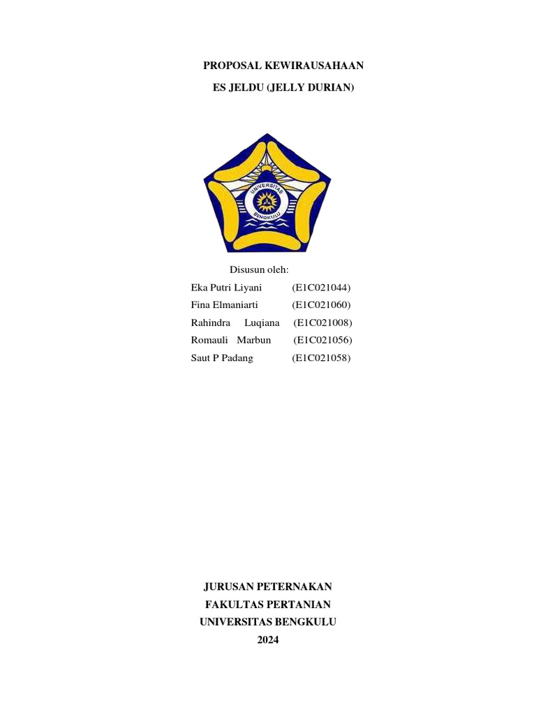 Proposal KWU UPT PKM UNIB (Peternakan) | PDF | Karier & Perkembangan | Bisnis