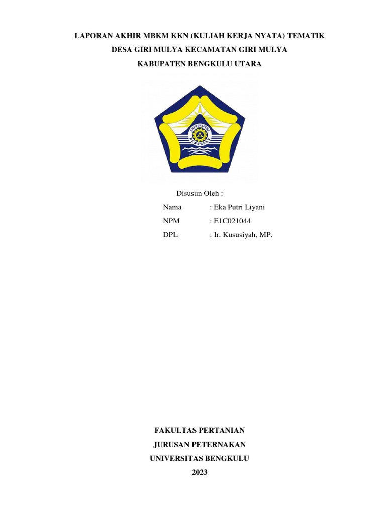 Laporan Akhir MBKM KKN Tematik | PDF