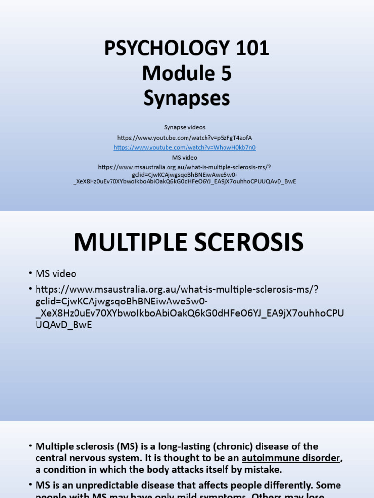 NECC MOD 5 Synapses (1) | PDF | Neuron | Synapse