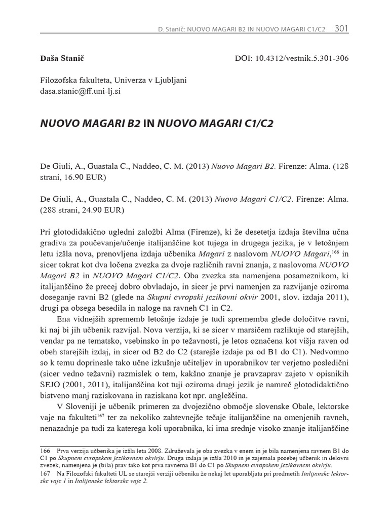 Nuovo Magari B2 in Nuovo Magari C1C2 | PDF