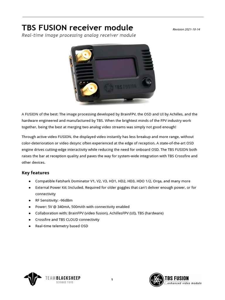 Tbs Fusion Manual | PDF | Wi Fi | Printed Circuit Board