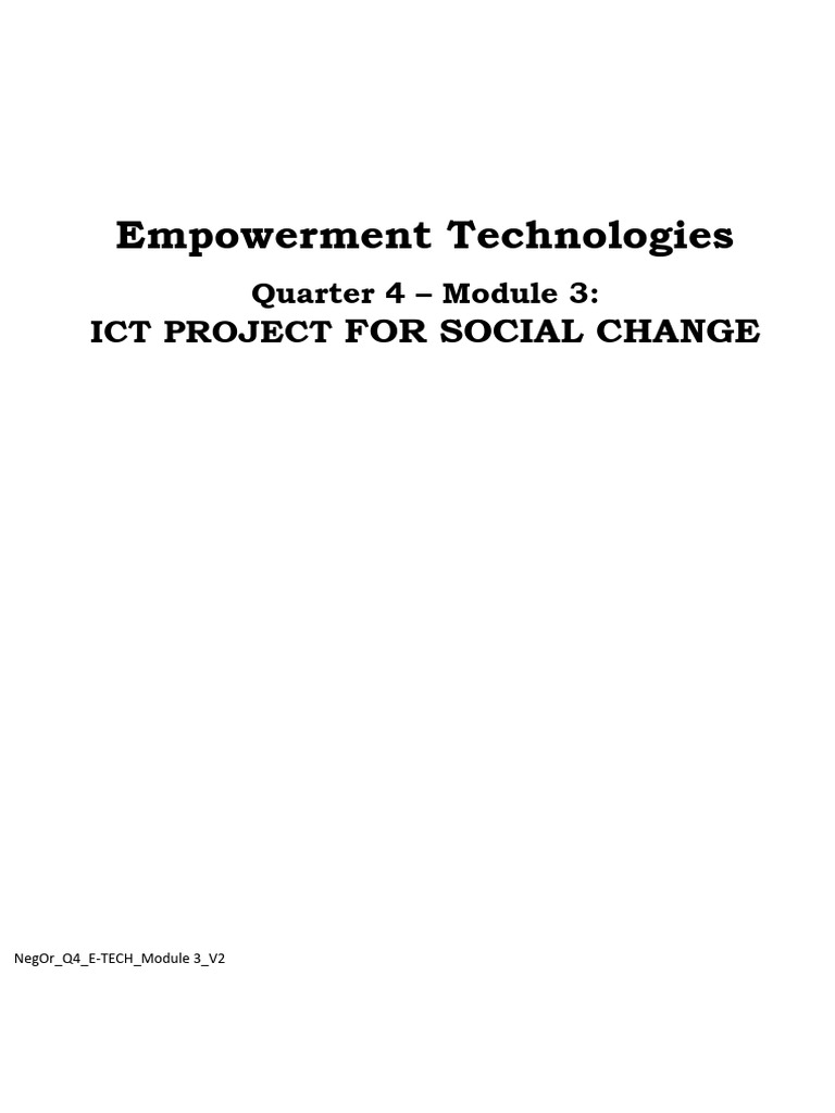 Empowerment Q4 Module3 | PDF | Educational Technology | Social Media