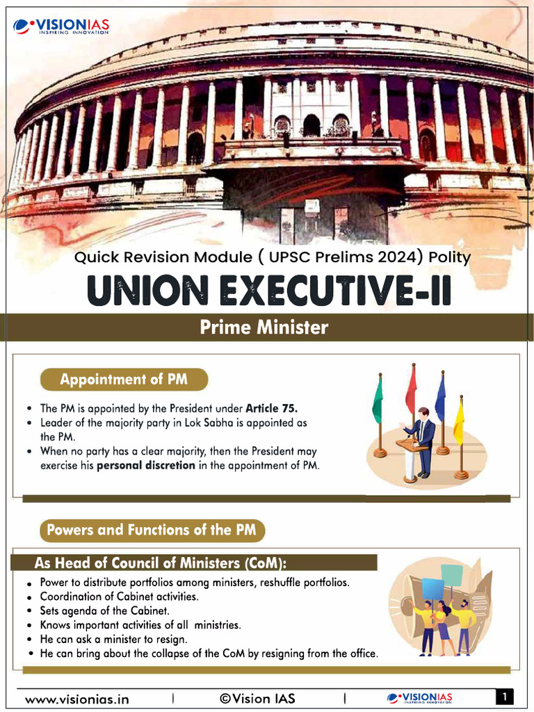 VisionIAS Quick Revision Material December 2024 Union Executive Part 2 ...