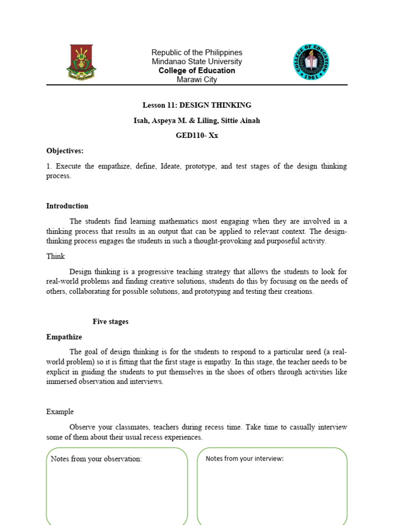 DESIGN THINKING | PDF | Design Thinking | Prototype