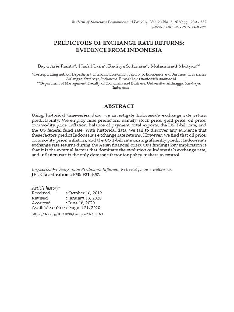 Jurnal_1_c | PDF | Exchange Rate | Dependent And Independent Variables