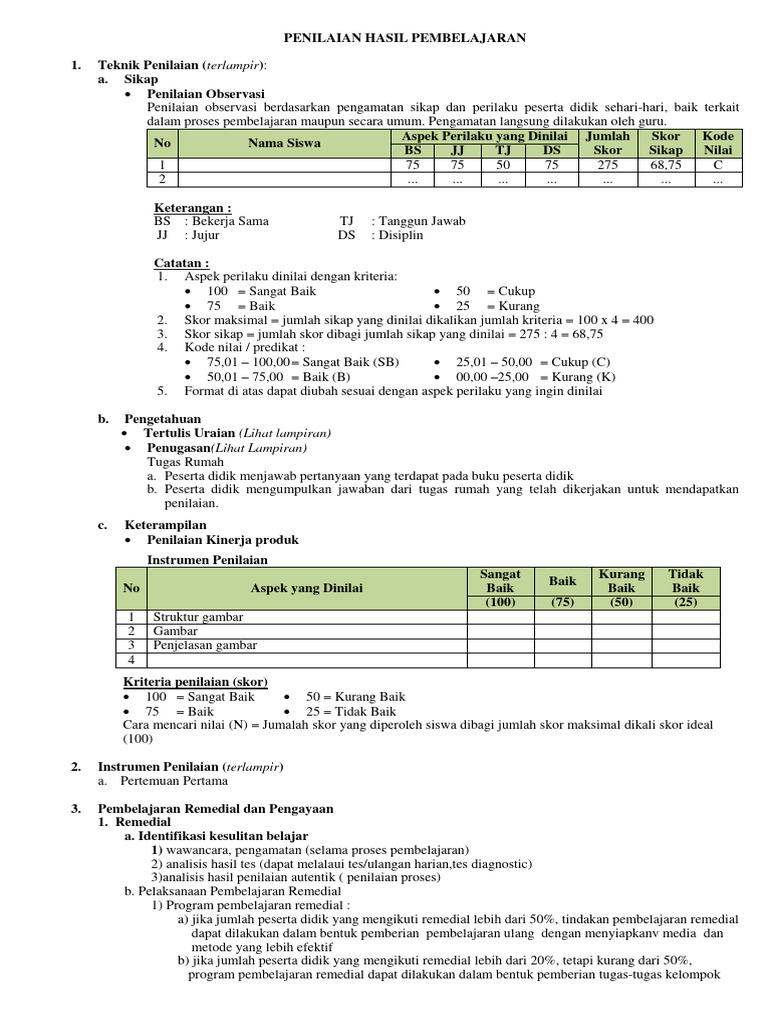 Rencana Penilaian | PDF