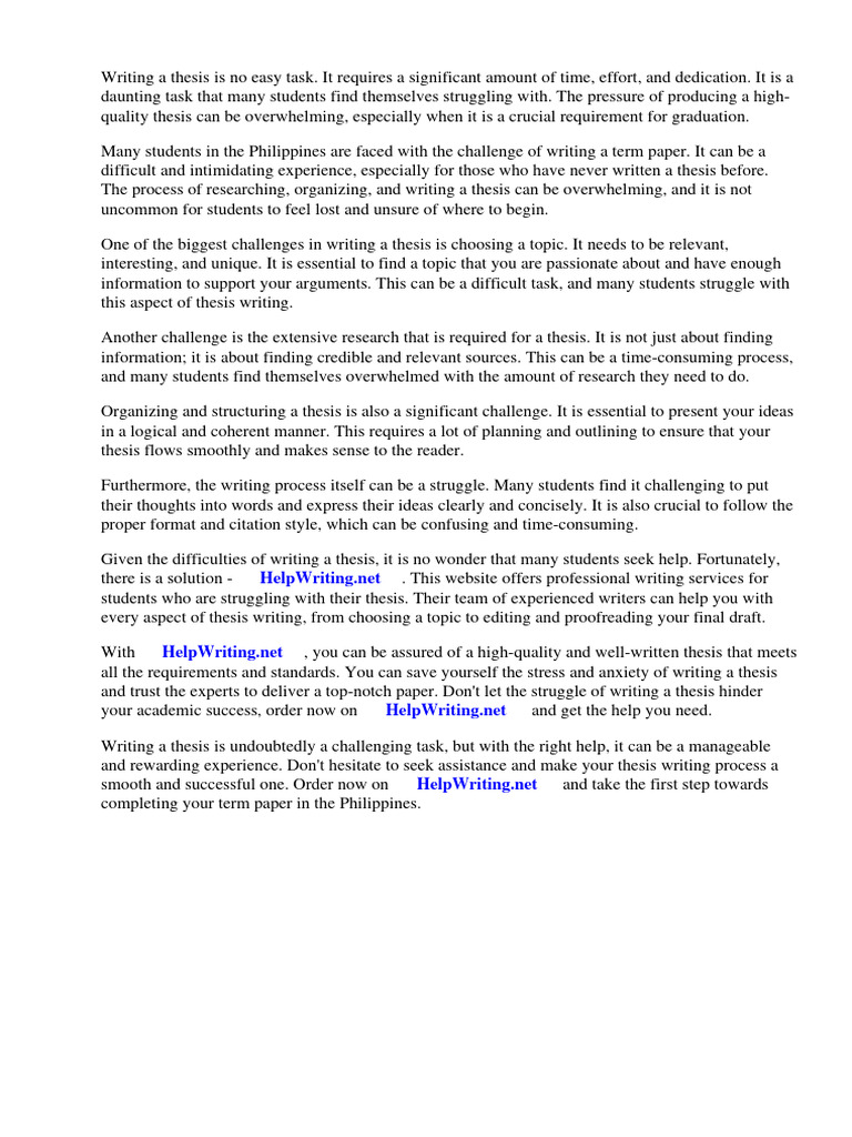 Term Paper Sample Philippines | PDF | Essays | Academic Publishing