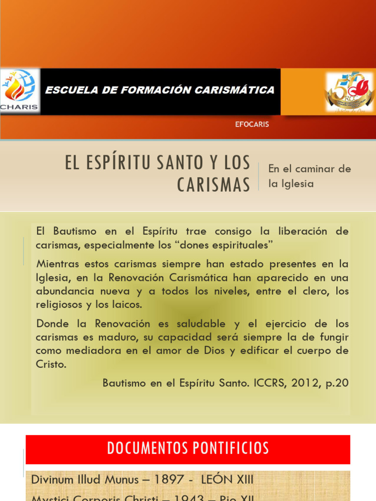 El Espíritu Santo y Los Carismas en El Caminar de La Iglesia | PDF ...