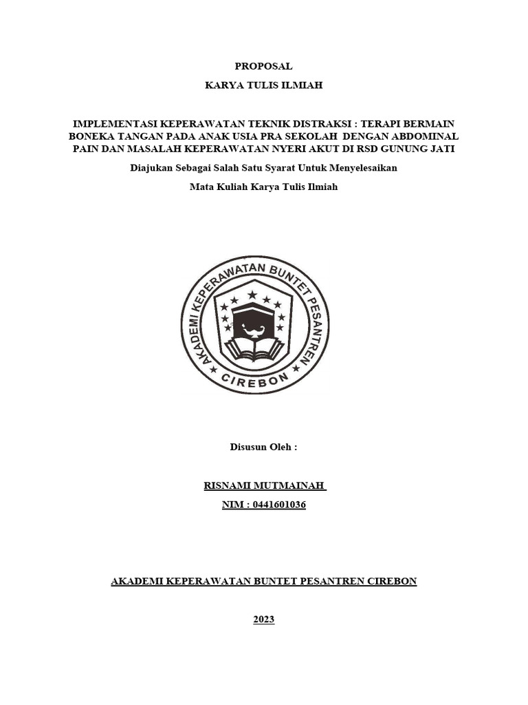 Proposal Kti | PDF | Sains & Matematika
