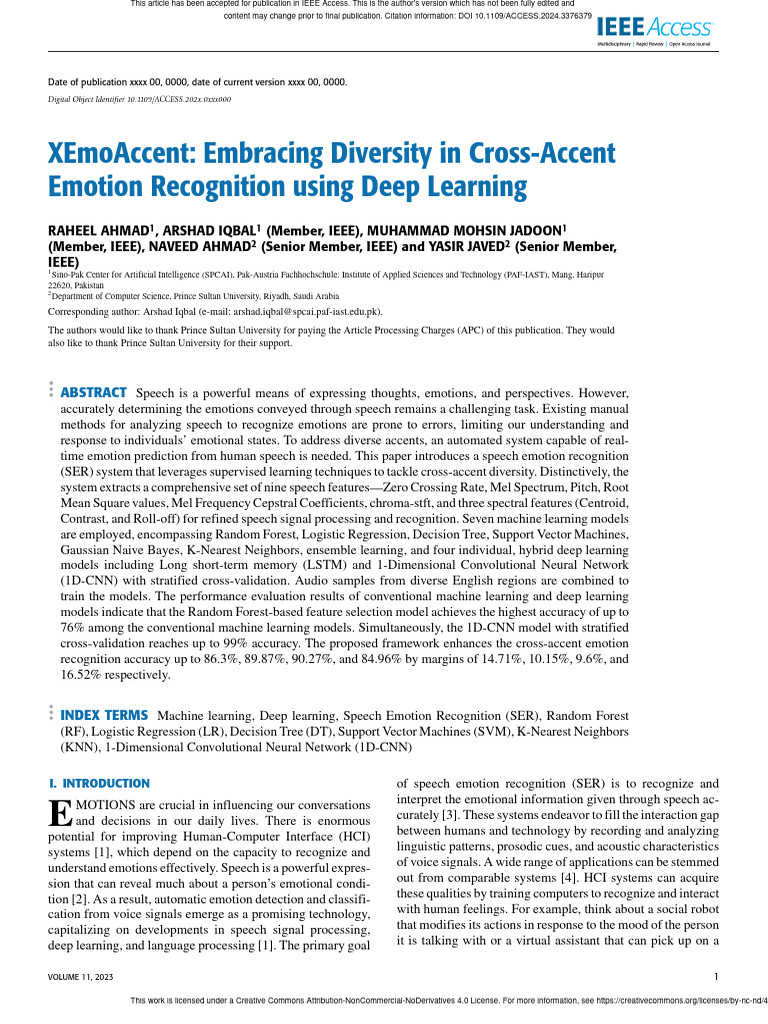 XEmoAccent Embracing Diversity in Cross-Accent Emo | PDF | Deep Learning | Machine Learning