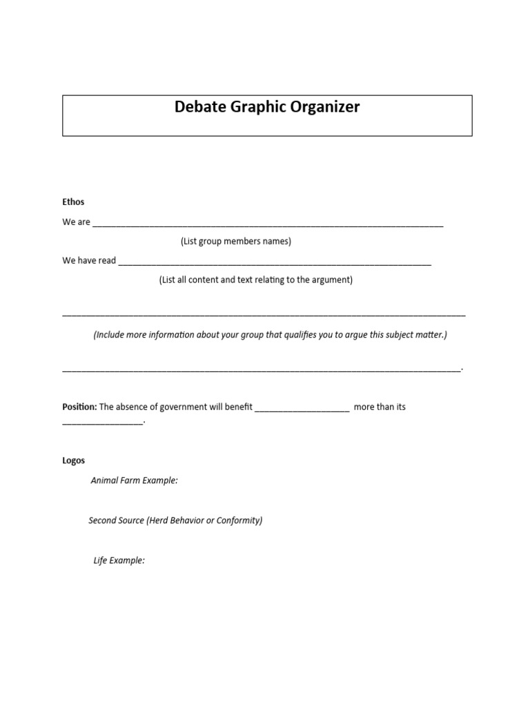 Debate Graphic Organizer | PDF