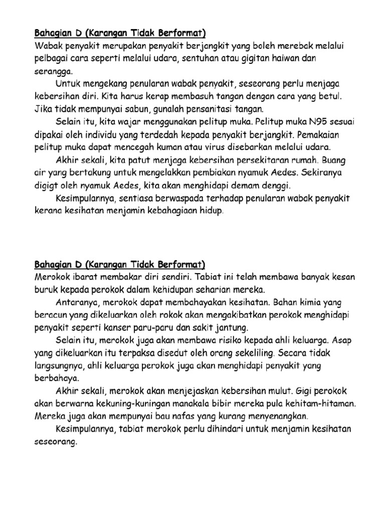 Contoh Karangan Bm Pdf