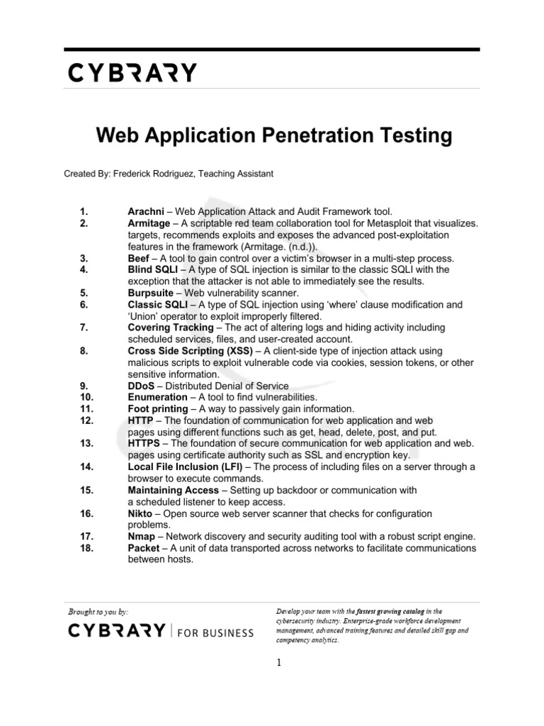 Web App Penetration Testing Guide | PDF | Transport Layer Security ...