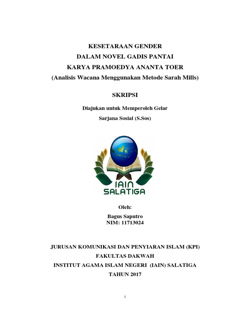 Kesetaraan Gender Dalam Novel Gadis Pantai Karya Pramoedya Ananta Toer ...
