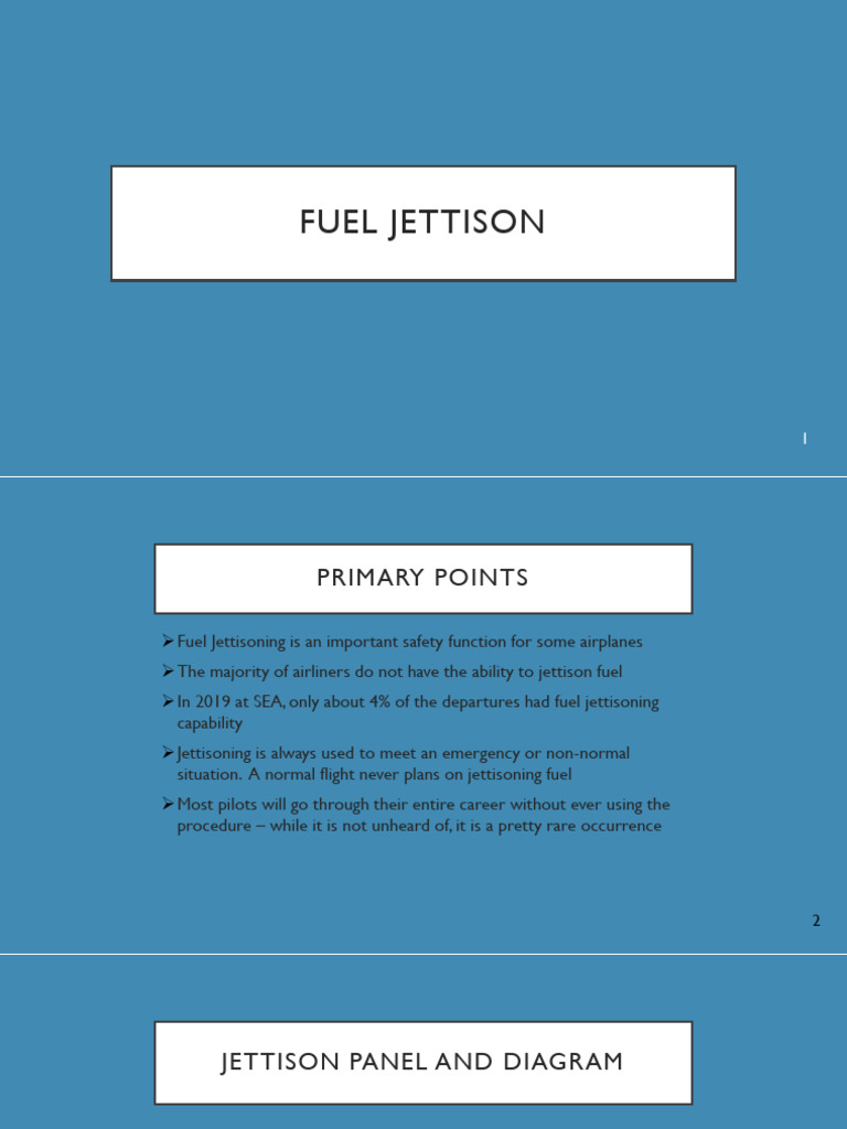 Fuel Jettison 2 PowerPoint 0 | PDF | Aviation Safety | Civil Aircraft