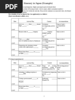 Japan Visa Schedule of Stay Example | PDF | Leisure | Business