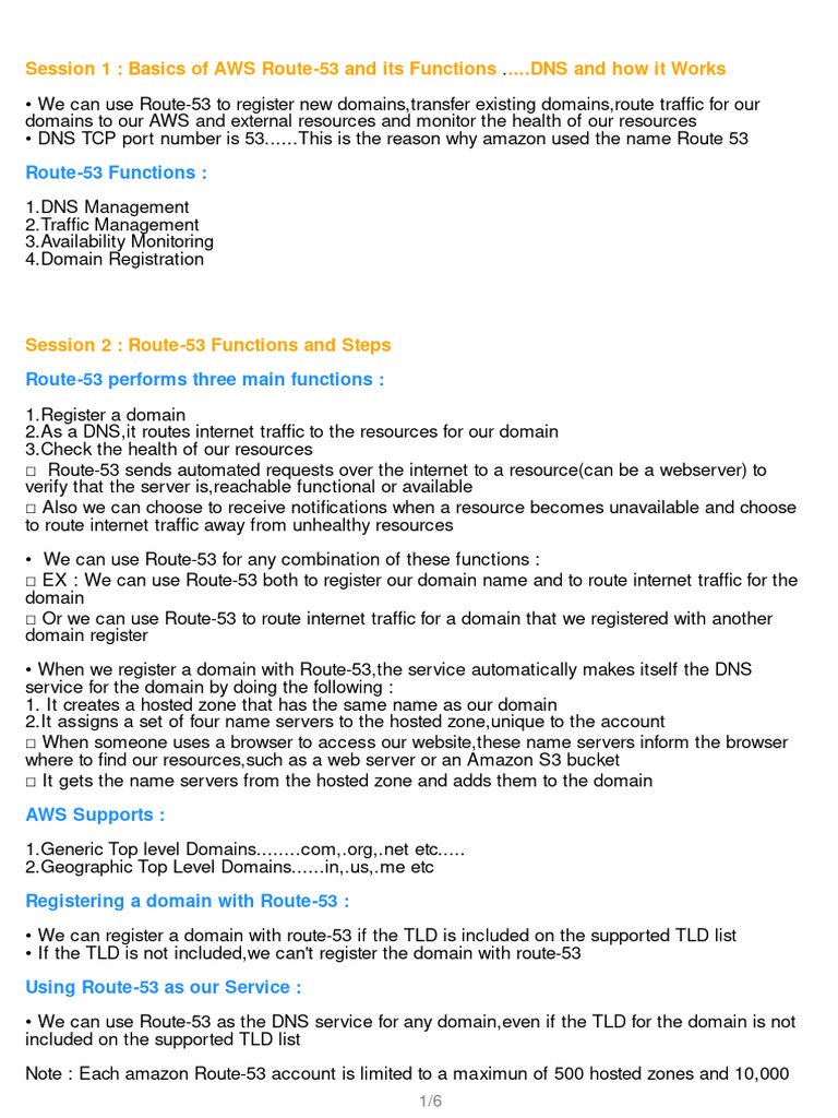 Aws Route 53 | PDF | Domain Name System | Domain Name
