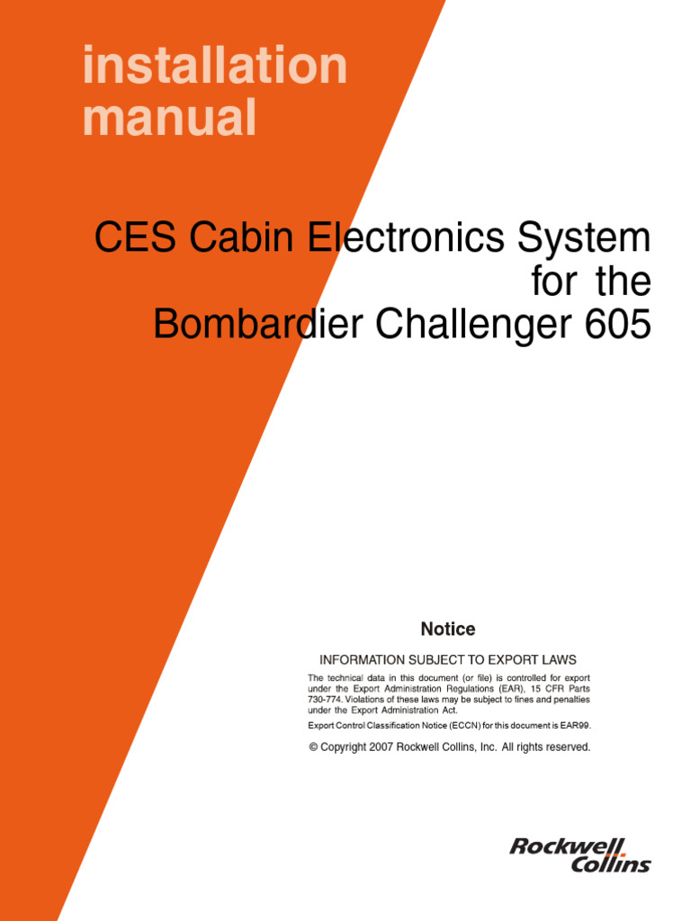 RC - CES-605 Installation Manual - 523-0808269 - Edn 4-Rev 1 | PDF | Electrical Engineering ...