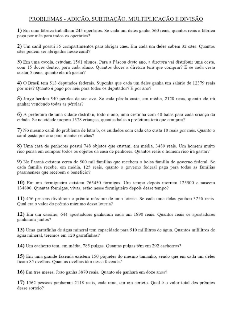 Lista Complementar de Exercícios - Cópia | PDF