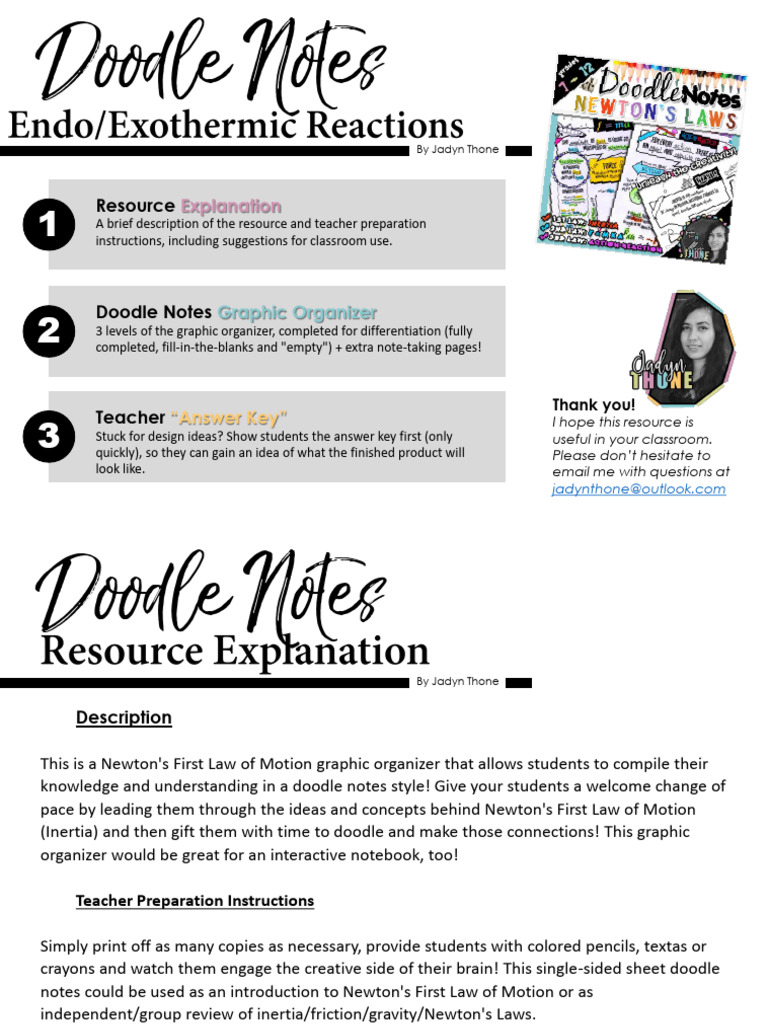 Doodle Notes: Resource | PDF | Chemical Reactions | Chemistry