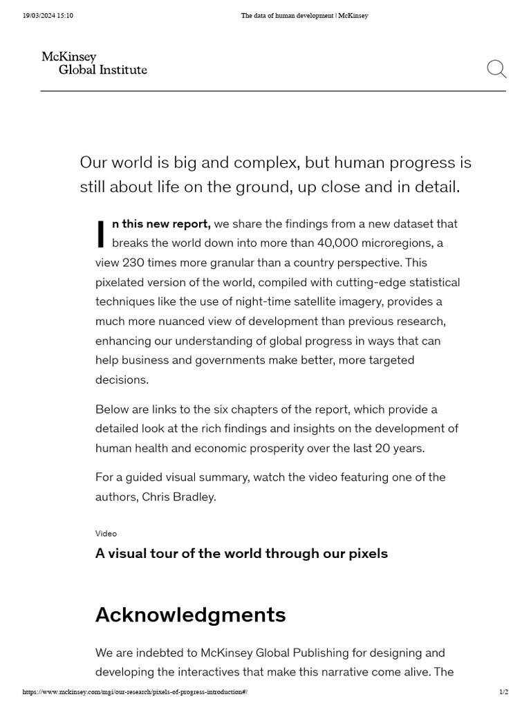 The Data of Human Development - McKinsey | PDF