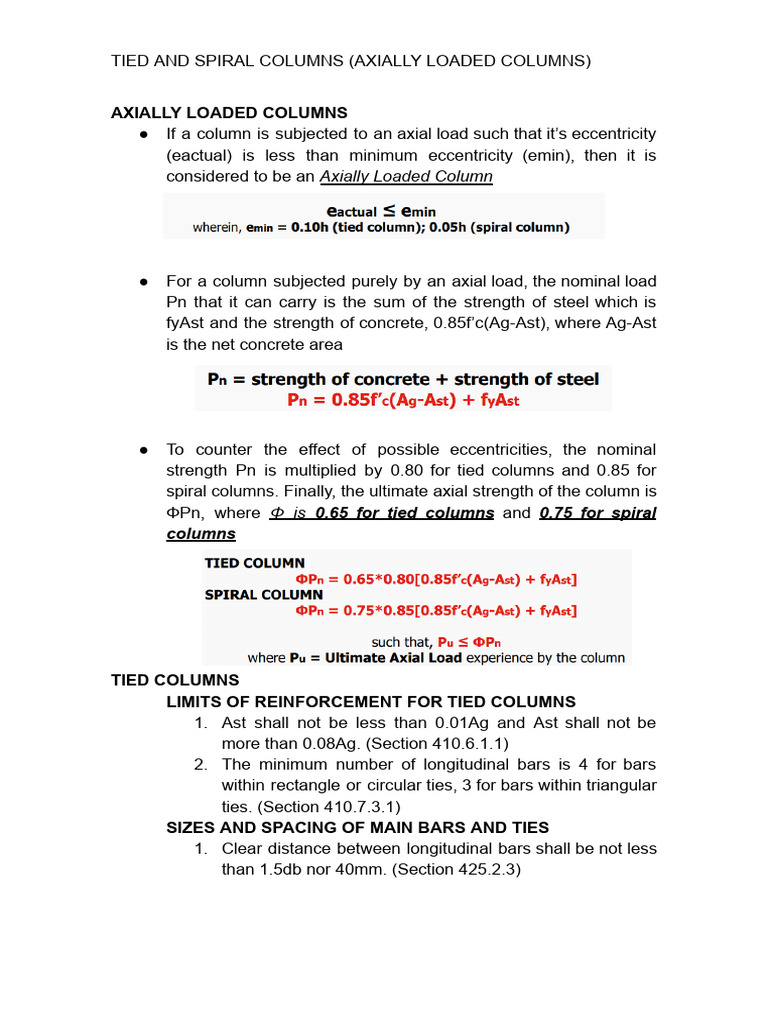 Reinforced Concrete Column 2 | PDF | Column | Structural Engineering