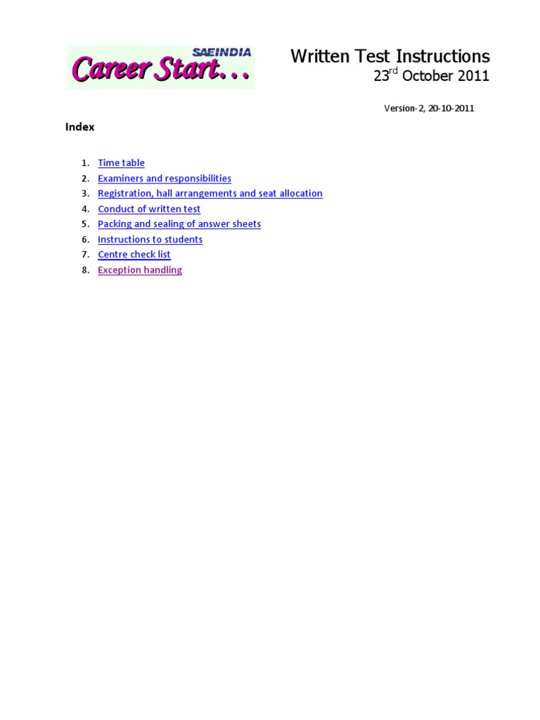 Career Start Career Start | PDF | Test (Assessment) | Computing