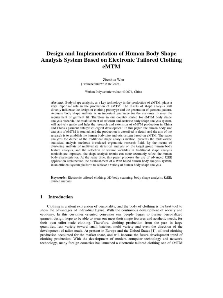 Design And Implementation Of Human Body Shape Pdf Apache Flex Java Programming Language