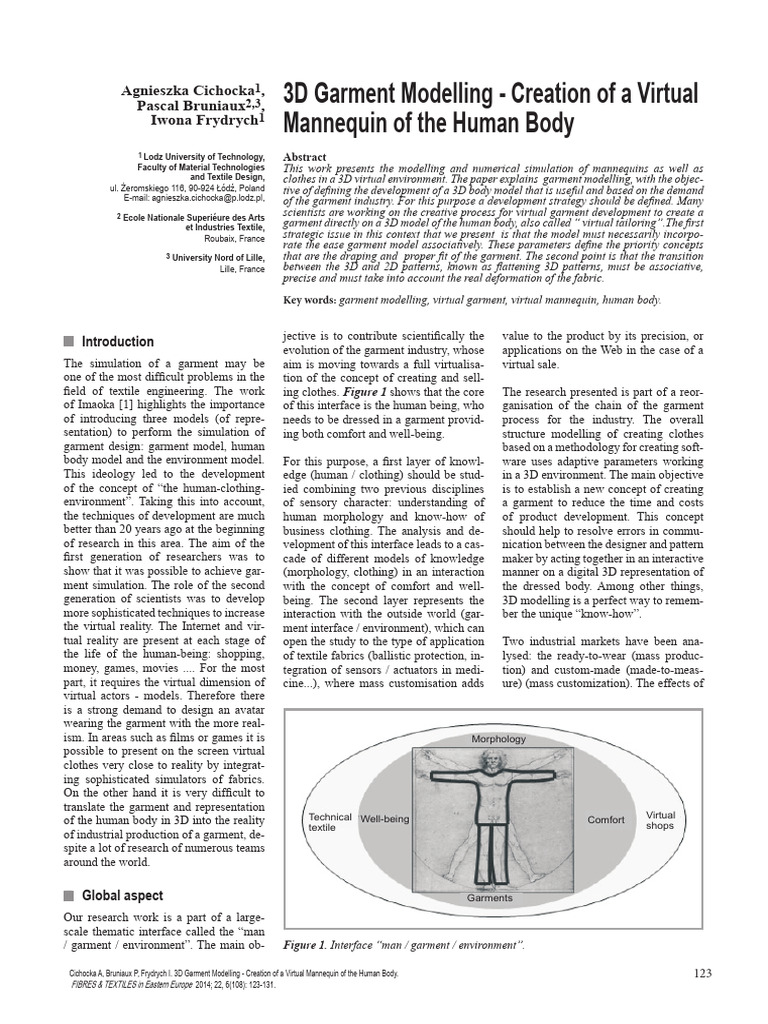 3D Garment Modelling Cichocka 2014 | PDF | Cartesian Coordinate System ...