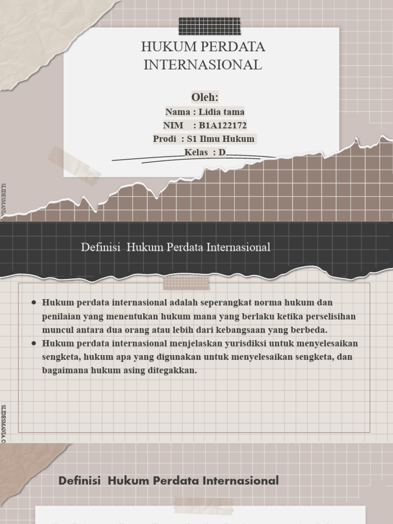 Hukum Perdata Internasional: Oleh | PDF
