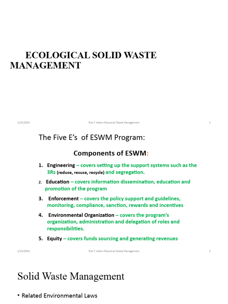 Solid Waste Management | PDF | Waste Management | Municipal Solid Waste