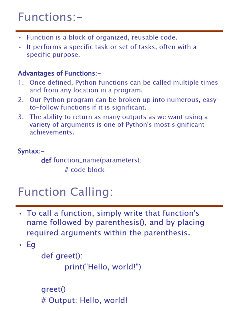 Python Notes Pdf Parameter Computer Programming Namespace 4263
