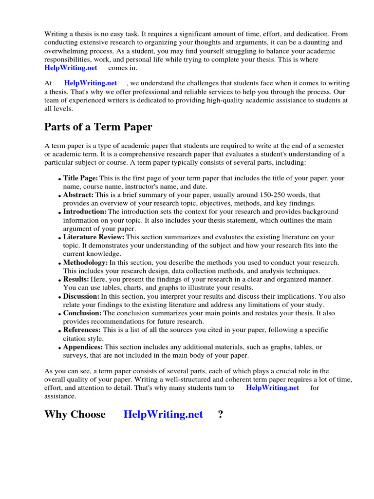 Term Paper Parts | PDF | Thesis | Computer Network