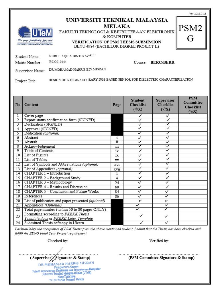 PSM2 - G - NURUL AQILA RAZALI (New) | PDF | Thesis | Academic Publishing