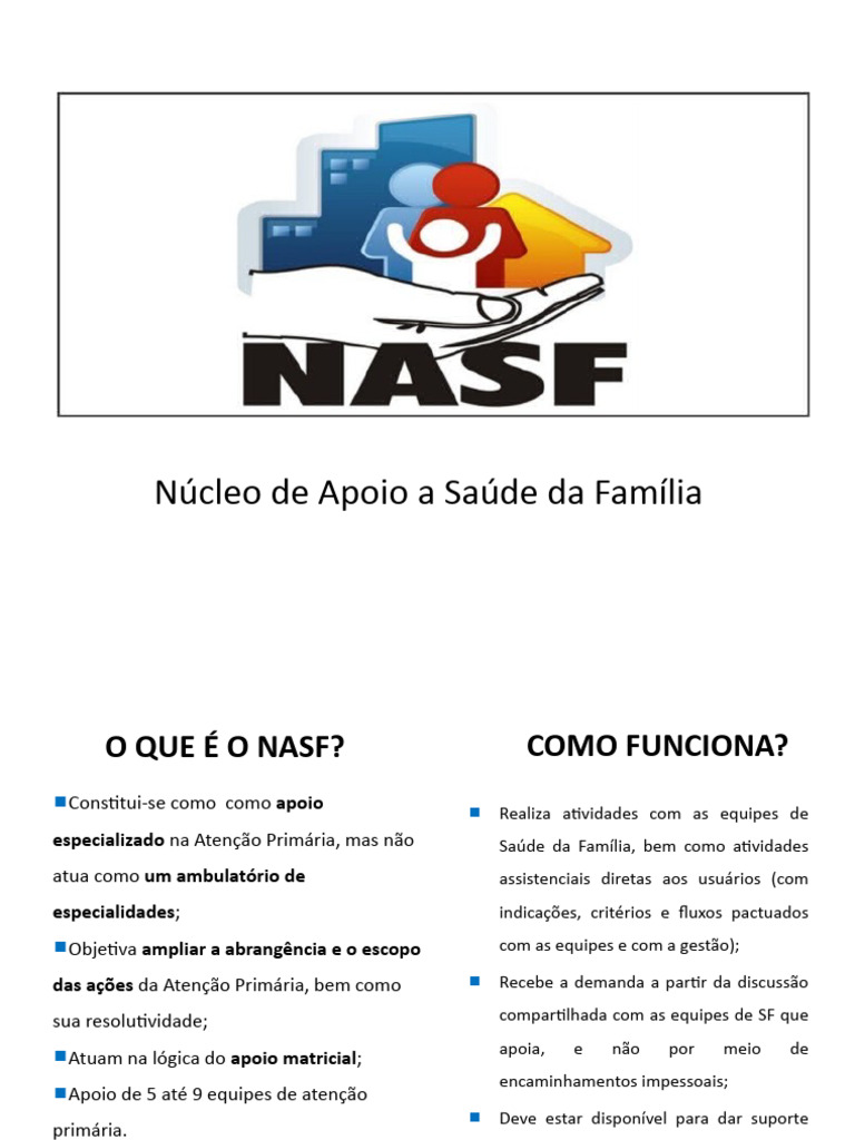 Entendendo o NASF na Atenção Primária | PDF | Sistema de saúde
