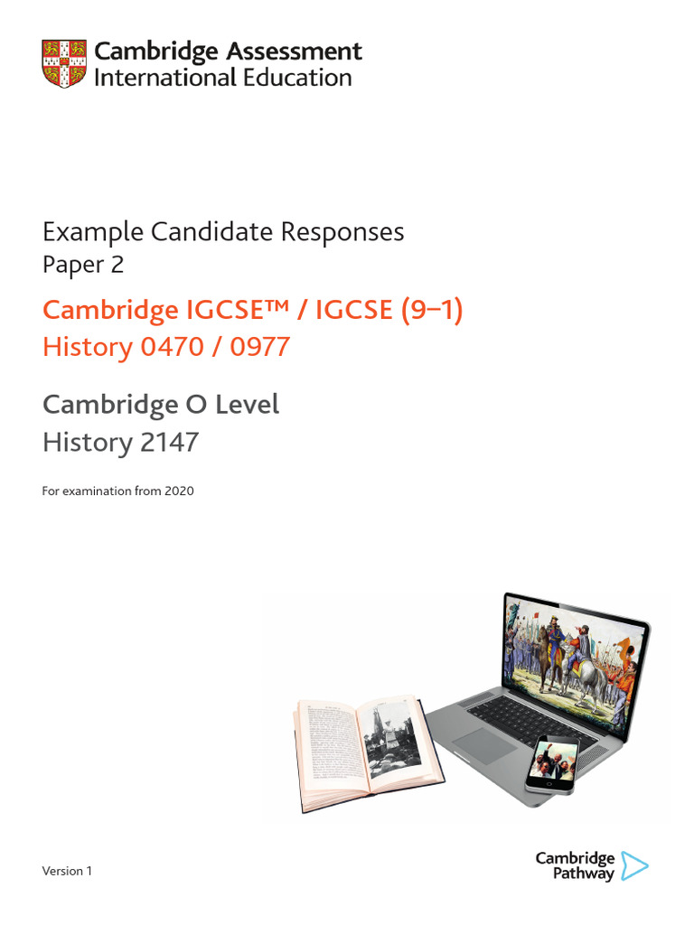 Pre-AICE History Example Candidate Responses Paper 2 | PDF | Cuban ...