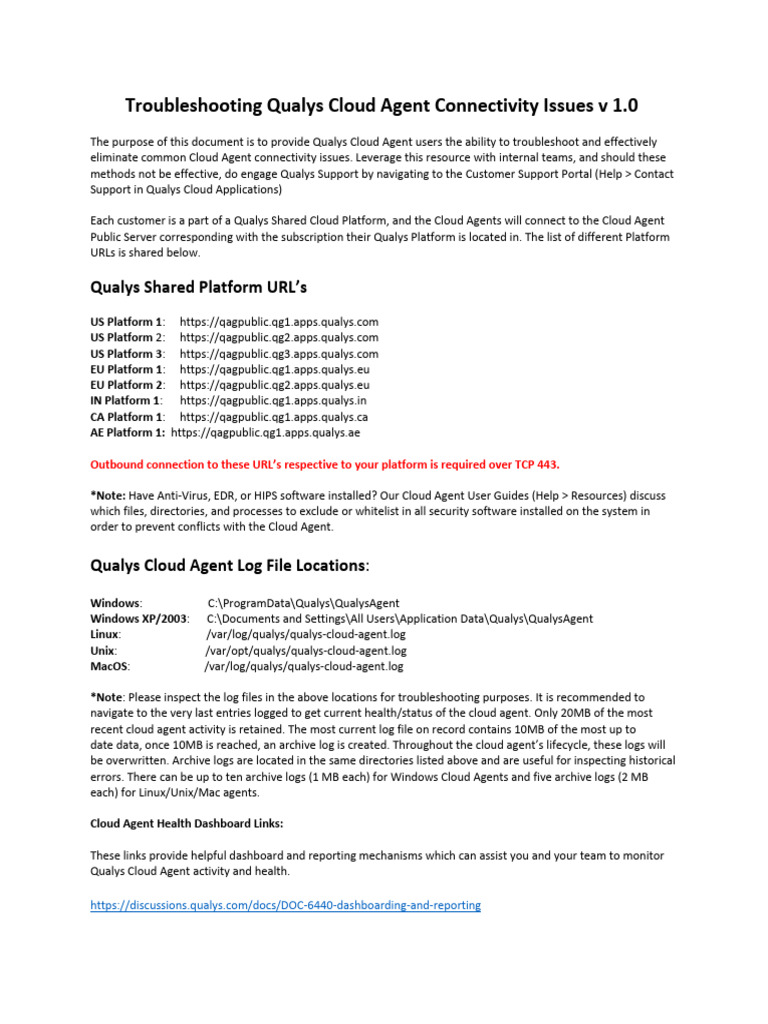 Cloud Agent Troubleshooting | PDF | Transport Layer Security | Proxy Server