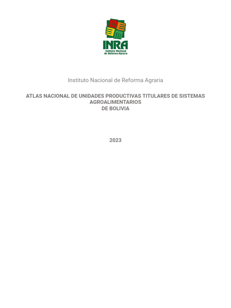 Atlas Bolivia - InRA - 2023 | PDF | Clima | Clima templado