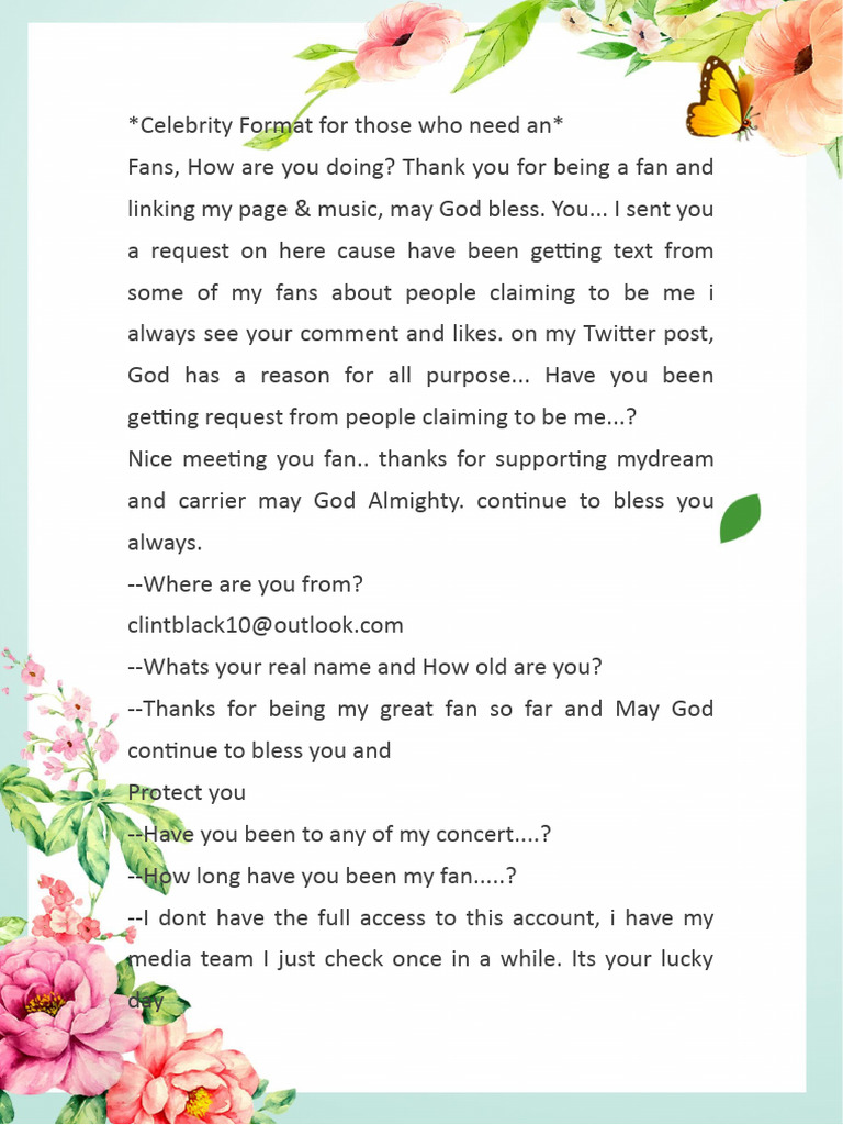 Celebrity Format | PDF | Social Science