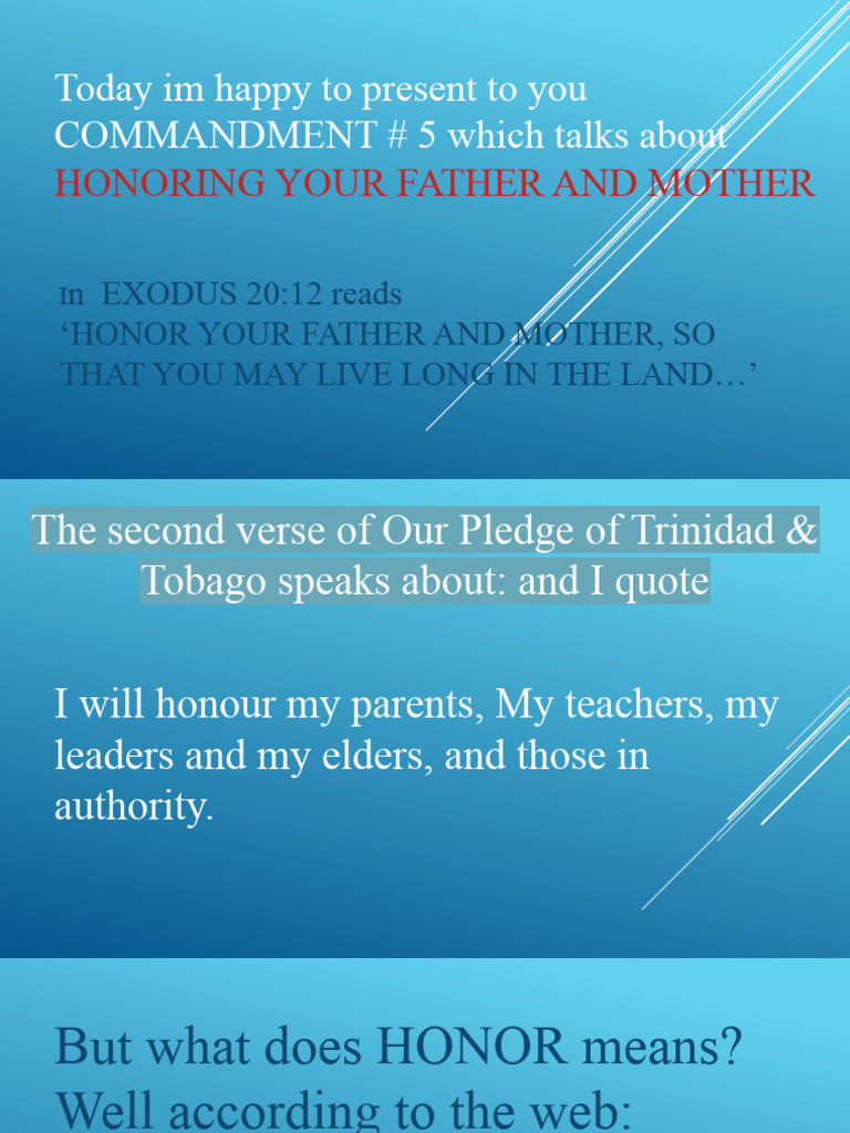 Commandment # 5syiane Presentation | PDF | Book Of Proverbs | Bible Content