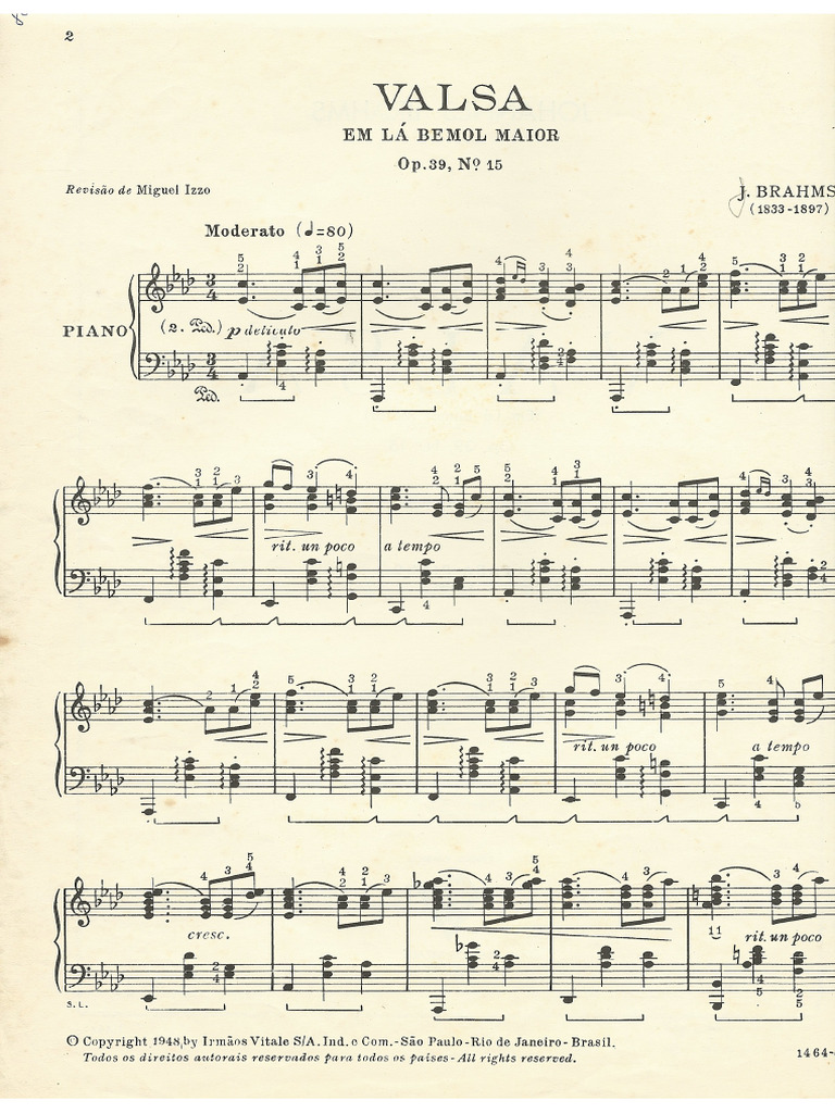 Waltz Brahms - VALSA | PDF