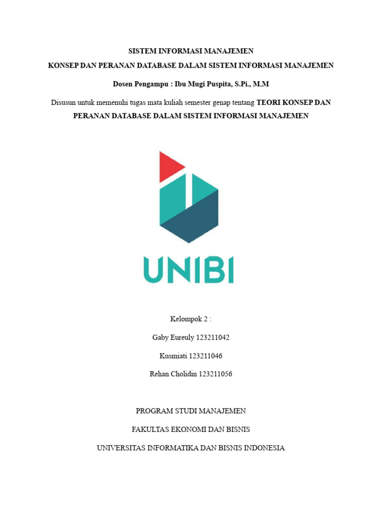 Konsep Database dalam SIM | PDF